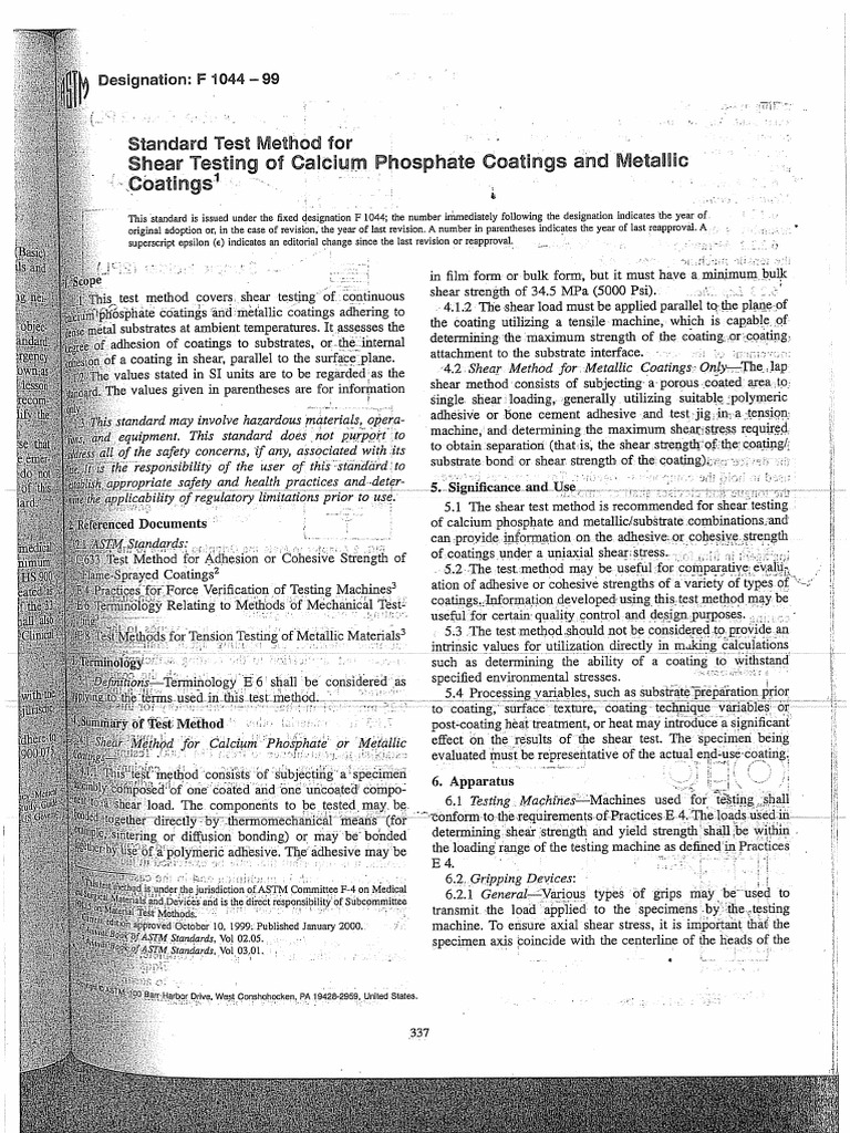 Astm F 1044-99 | PDF