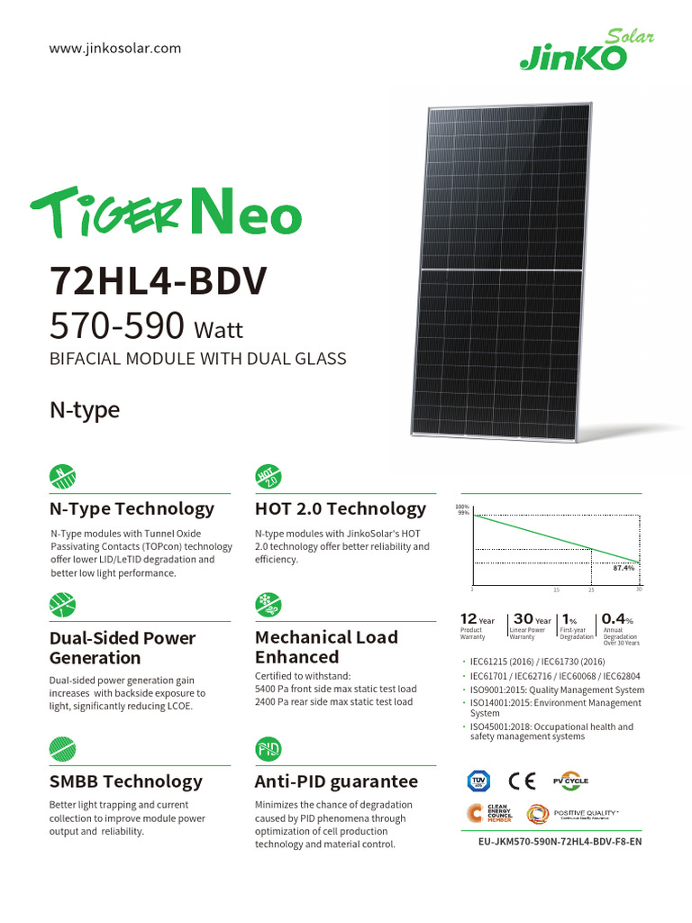 Eu JKM570 590N 72HL4 BDV F8 en | PDF | Glasses | Electrical Engineering