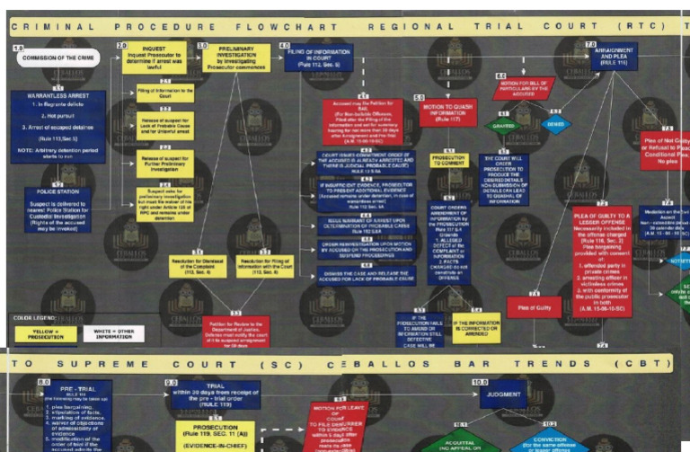 Criminal Procedure flowchart RTC - SC | PDF