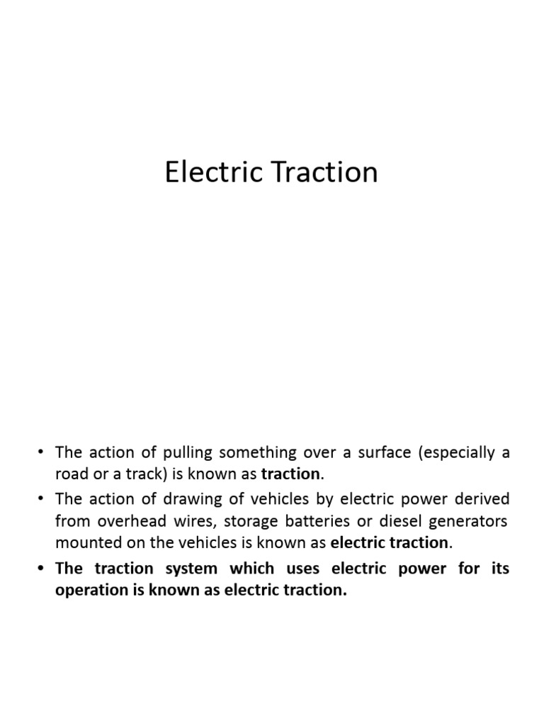 Traction.pptx | PDF | Alternating Current | Electric Motor