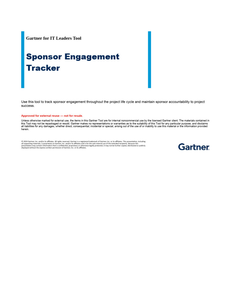 Sponsor Engagement Tracker Tool | PDF | Business
