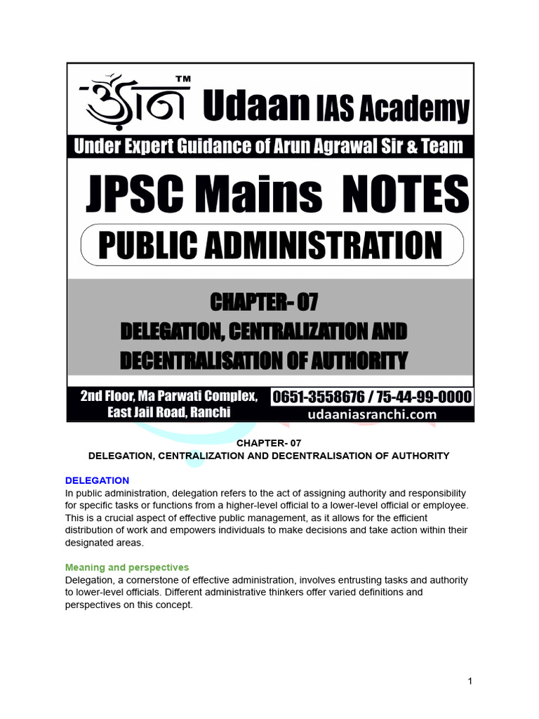 20 Delegation Centralization And Decentralisation Of Authority Eng