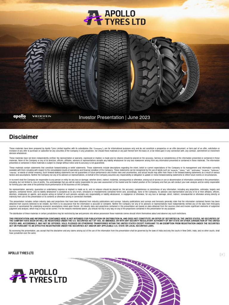 Investor Presentation - Corporate Day 2023 and Plant Visit | PDF