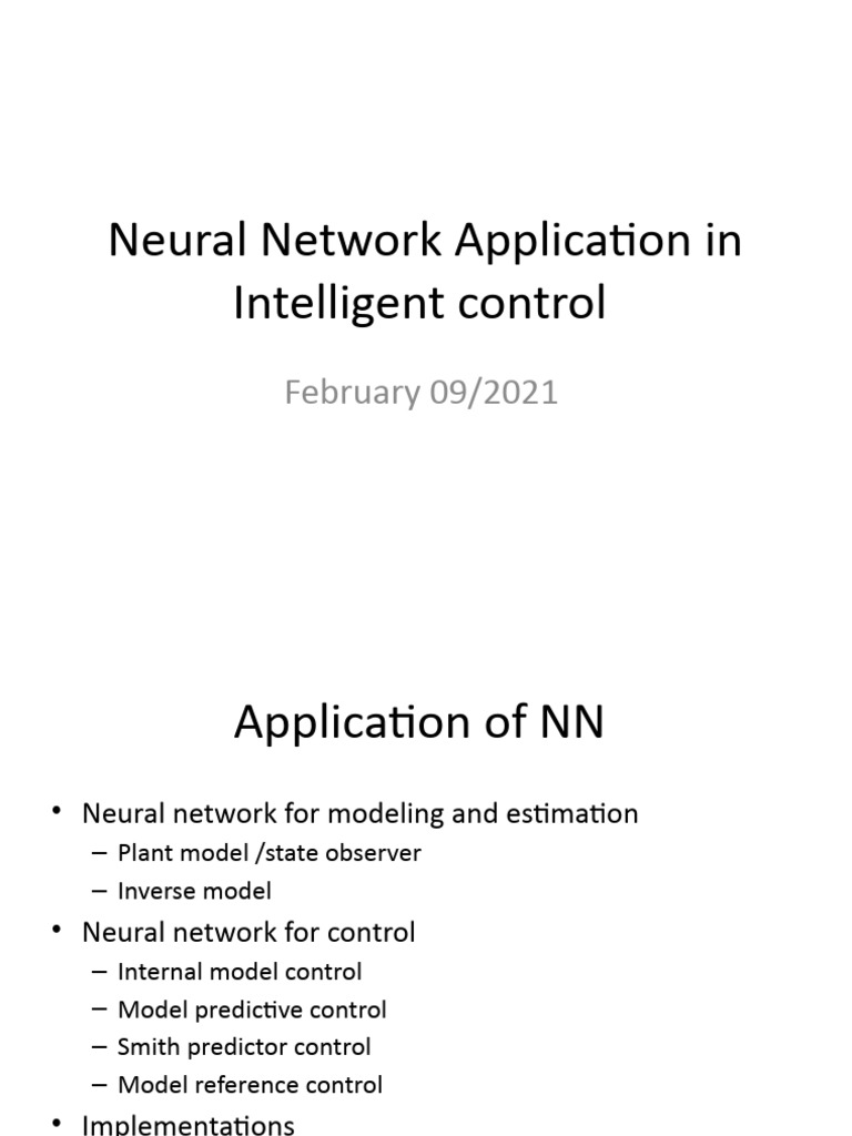 Neural Network Application in Intelligent Control | PDF | Artificial Neural Network | Control Theory