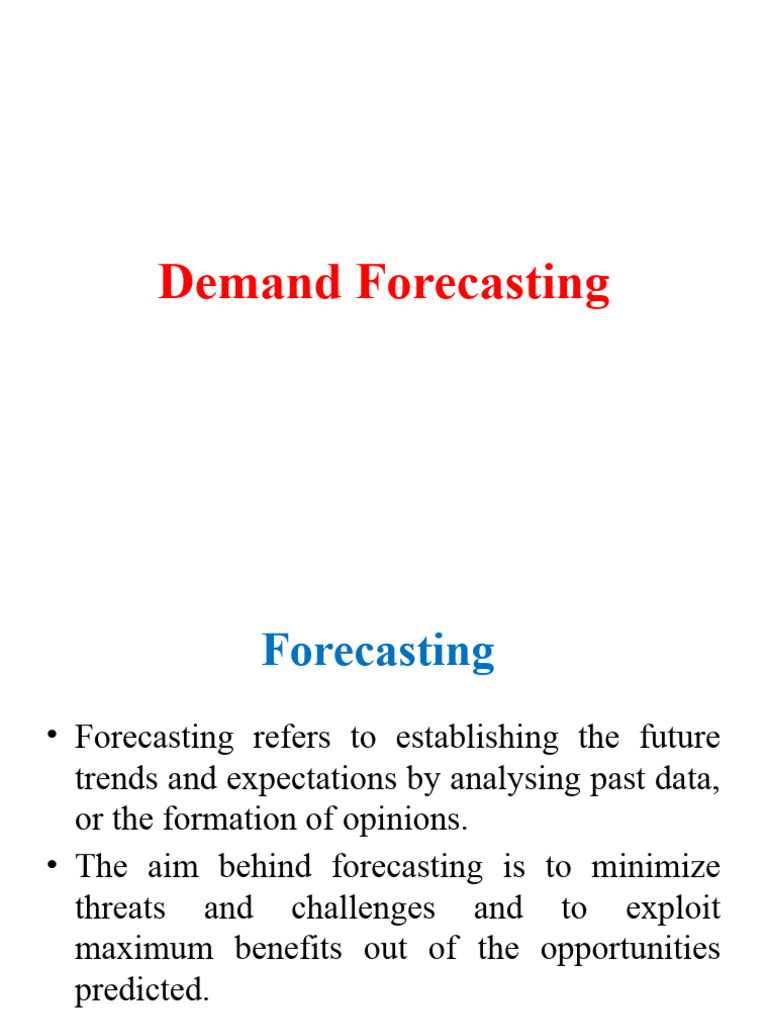 Om Demand Forecasting Pdf Forecasting Economics