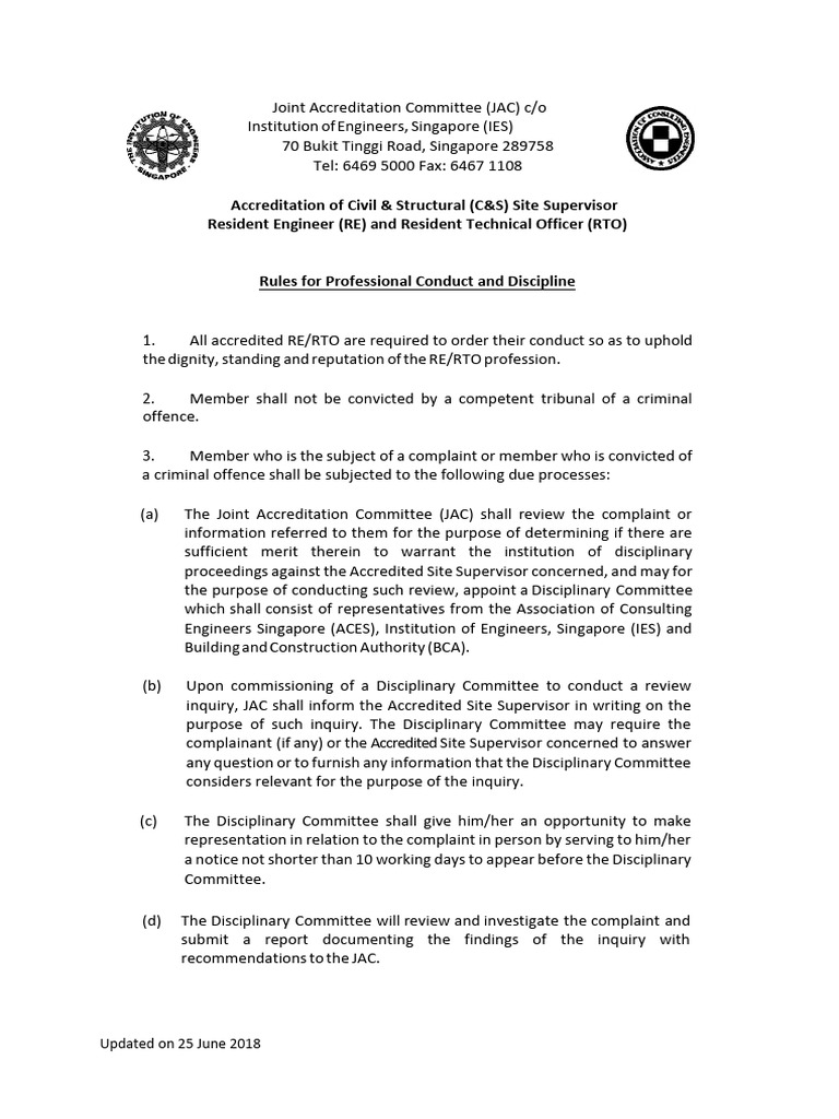 RE RTO - Rules For Professional Conduct - Updated 250618 | PDF | Common ...