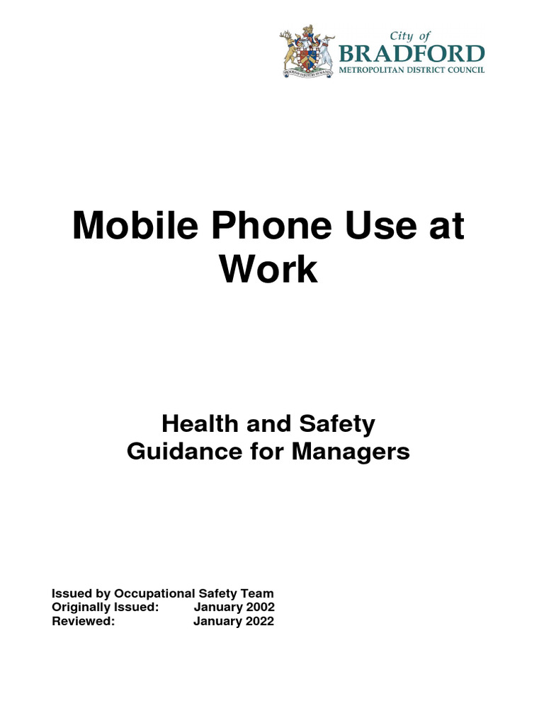 Manager's Guide: Mobile Safety | PDF | Occupational Safety And Health ...