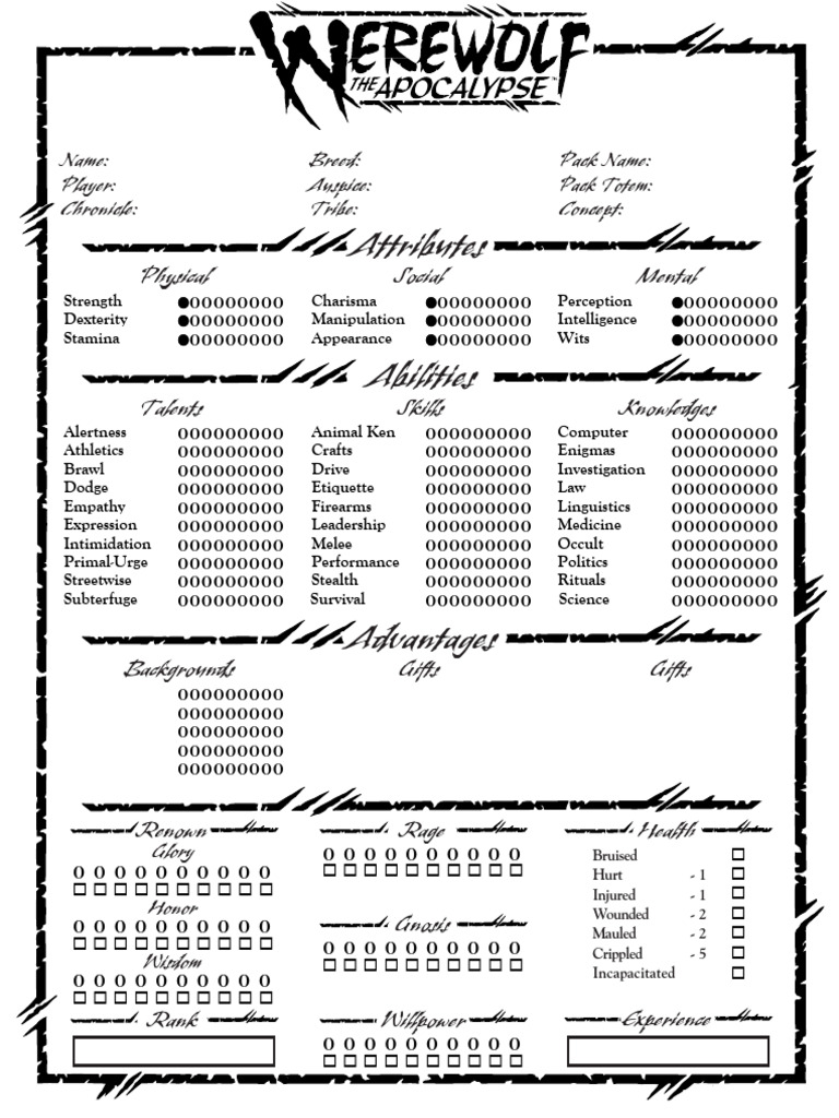 WerewolfRev4-Page Editable 9dot | PDF