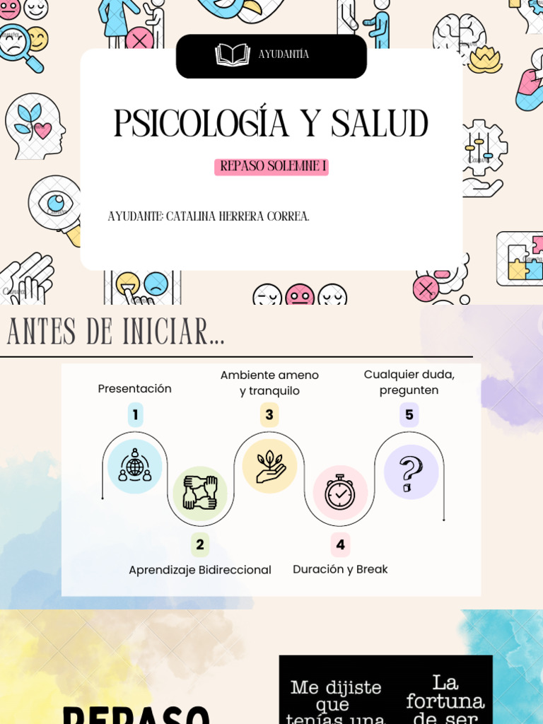 _1%C2%B0 Ayudantia Psico y Salud - Repaso Solemne I | PDF | Estrés ...