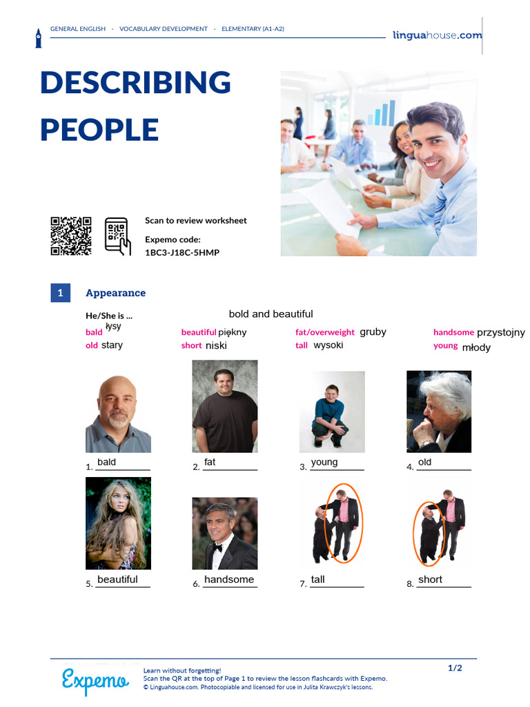 Describing People British English Student | PDF