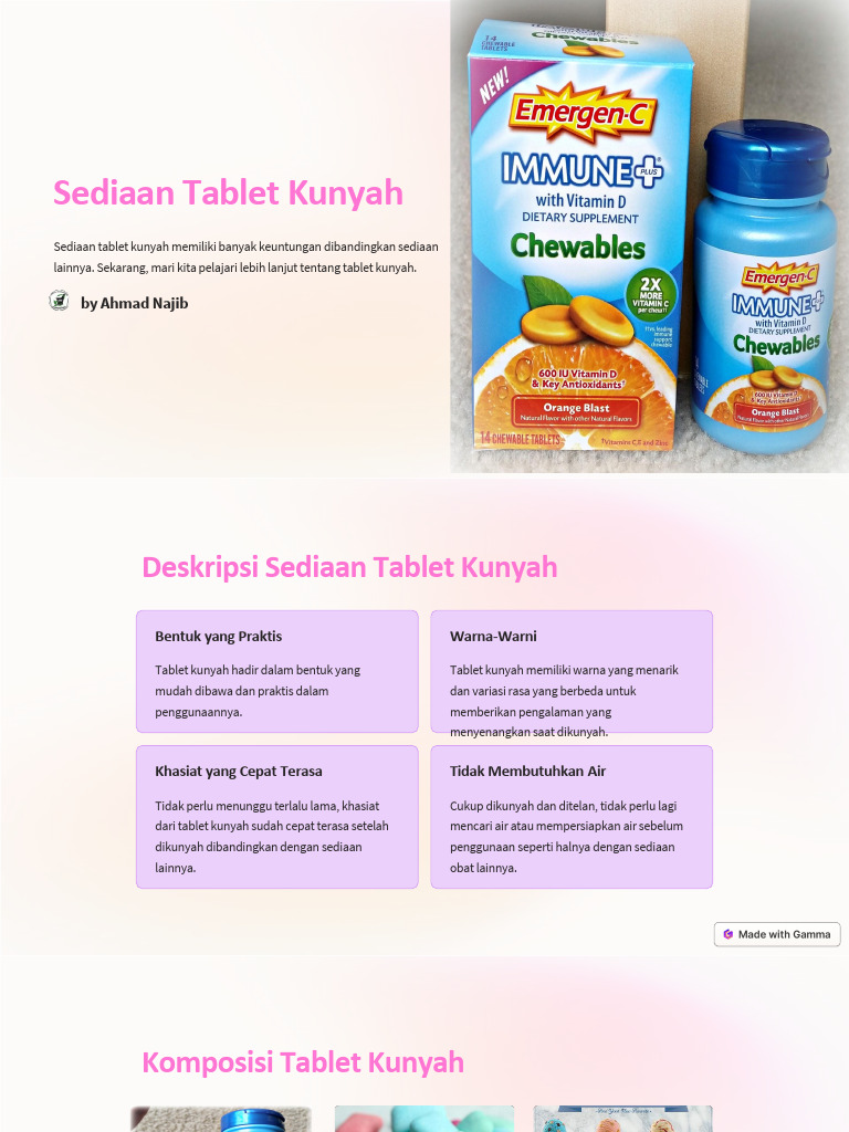 Keunggulan dan Penggunaan Tablet Kunyah | PDF | Kesehatan Holistik