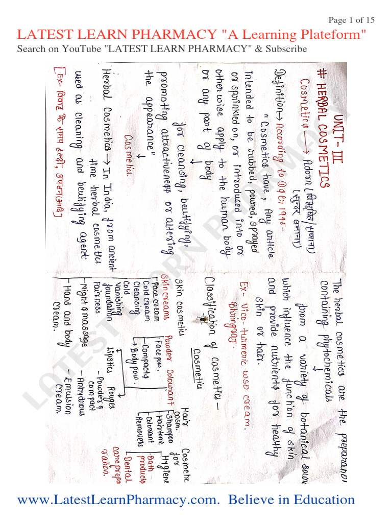 Unit 3 Herbal Drug Technology Notes | PDF | Pharmacy | Pharmaceutical ...