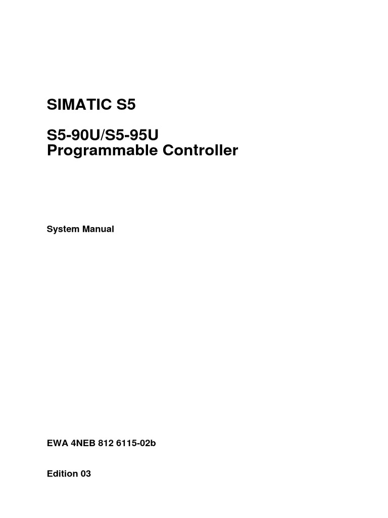 90U 95U System | PDF | Programmable Logic Controller | Parameter (Computer Programming)