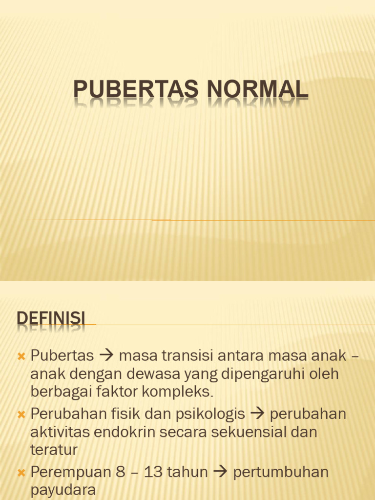 GDS2-K11 (IKA) (1) Pubertas Normal | PDF | Kesehatan Holistik | Gaya Hidup