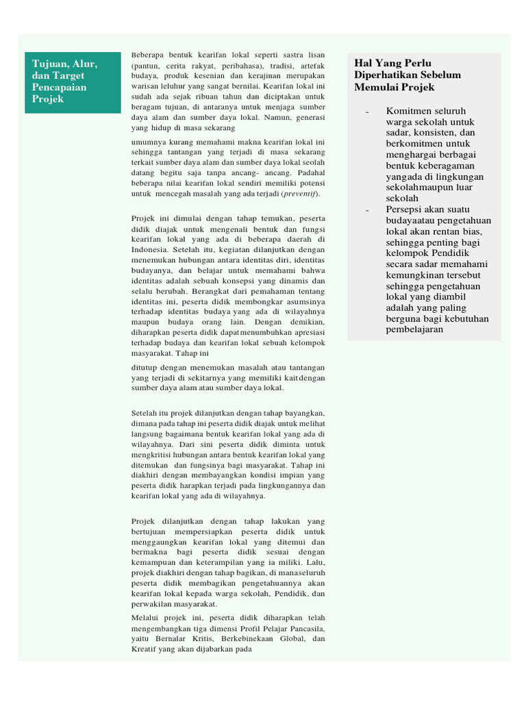 P5 Kearifan Lokal Potrait | PDF