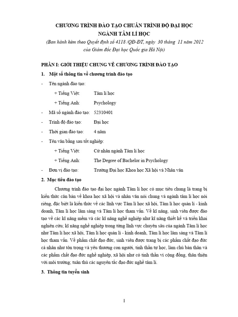 Tam Ly Hoc - USSH - Chuan Dai Hoc | PDF