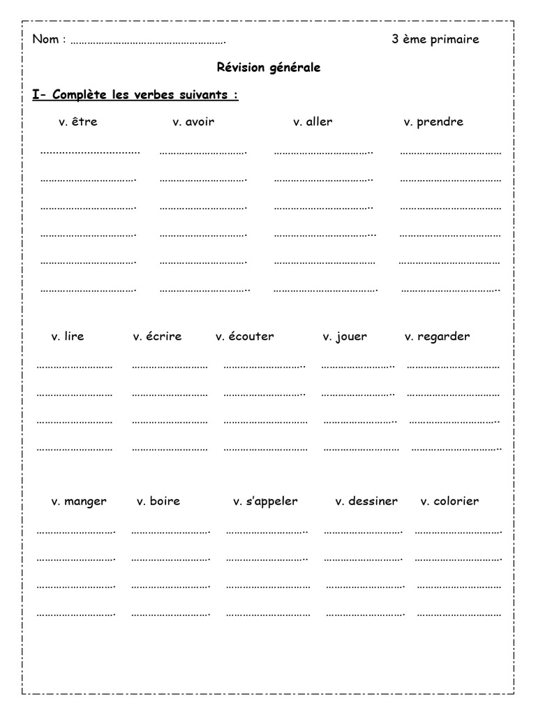 3 Eme Prim. Revision Generale 1er Terme | PDF