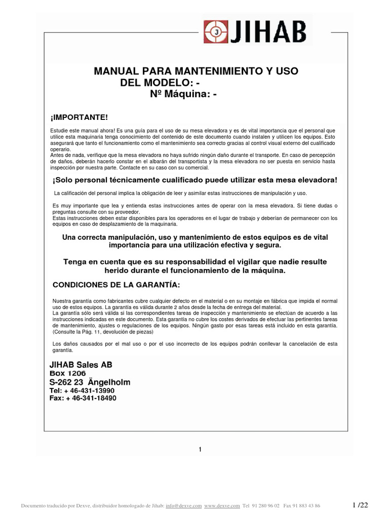 Manual Mesa Elevadora | PDF | Relé | Transporte