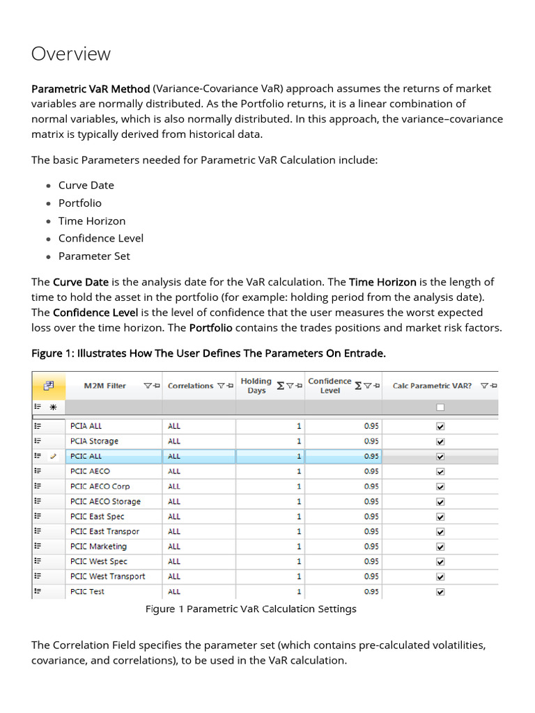 Entrade Parametric VaR Methodologies | PDF | Covariance Matrix | Value ...