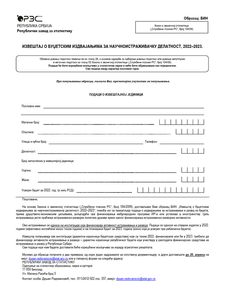 Dusan Radovanovic@stat Gov Rs | PDF