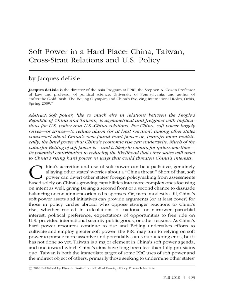 China Us. Taiwan Soft Power - Culture | PDF | China | World Politics