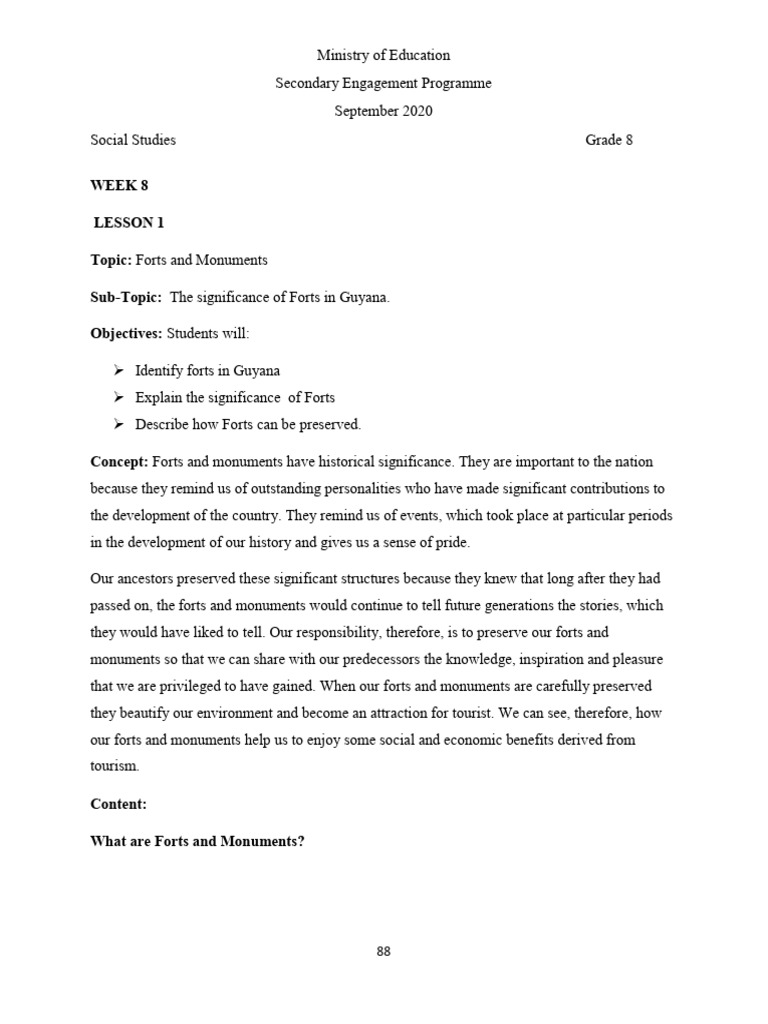 Grade 8 Social Studies Week 8 Lesson 1 | PDF
