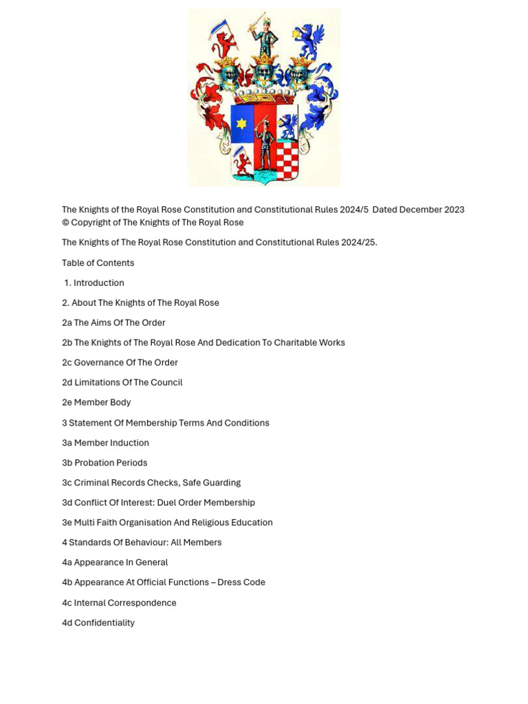 KRR Constitution and Rules | PDF | Charitable Organization | Fundraising