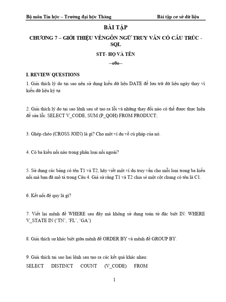 Chapter7 2 Introduction To Structured Query Language SQL FULL | PDF