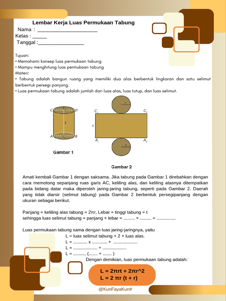 LK Luas Permukaan Tabung PDF | PDF