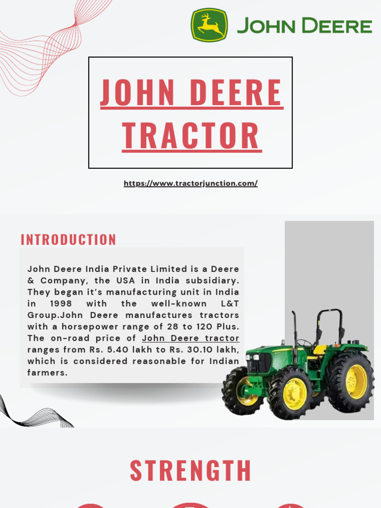 John Deere Tractors in India: Overview | PDF