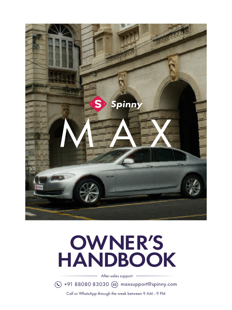 Spinny Max Car Owner's Guide | PDF | Manual Transmission | Brake