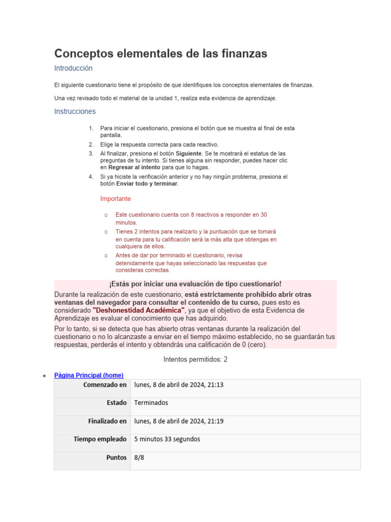 Conceptos Elementales de Las Finanzas | PDF | Dinero | Economias
