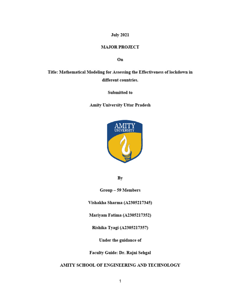 Major Project Btech Cse Report | Download Free PDF | Epidemiology ... Major Project Btech Cse Report | Download Free PDF | Epidemiology ...