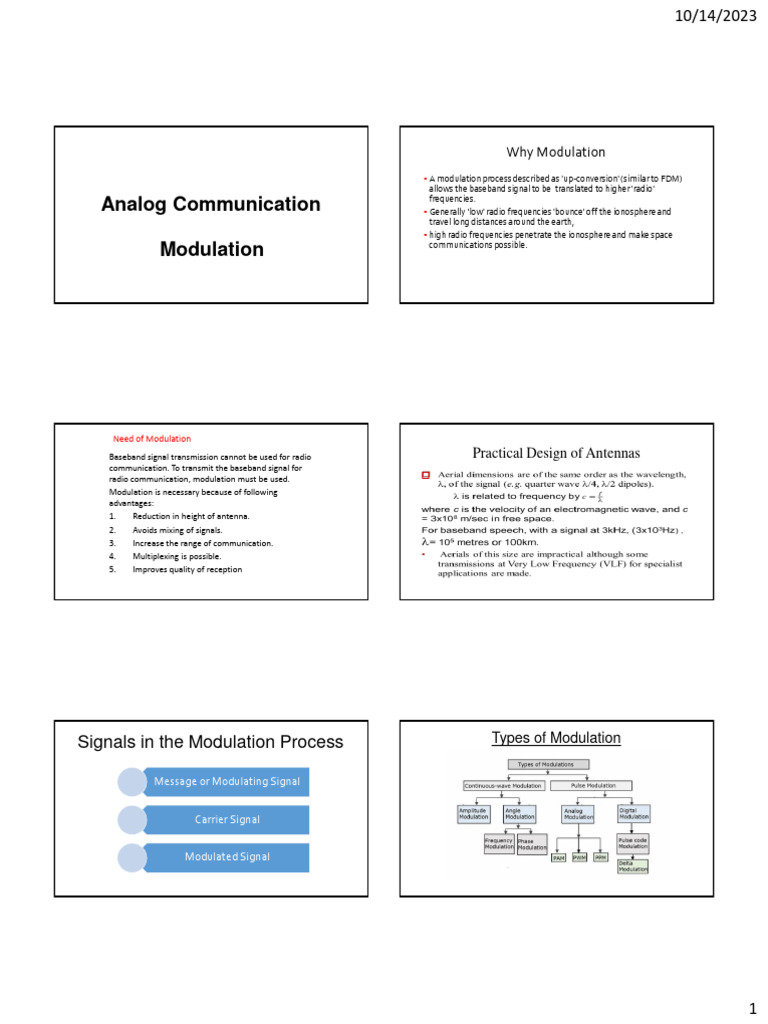 EEE 2313 Lect 7-8 Modulation 2023 | PDF | Modulation | Frequency Modulation