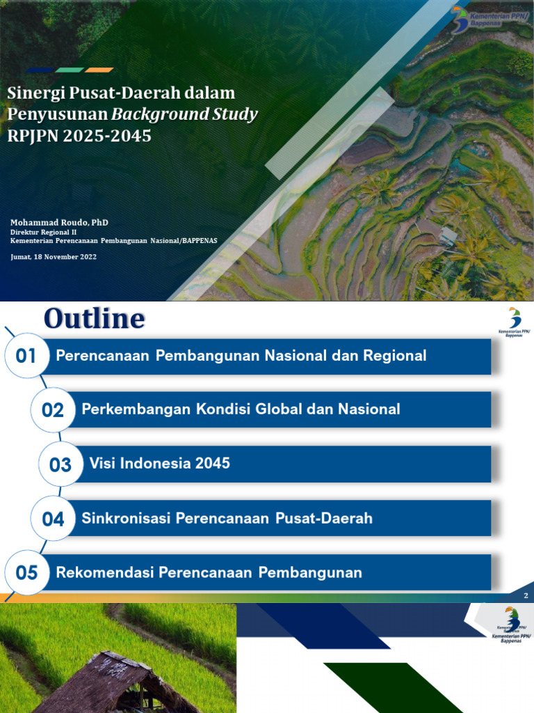 04. Sinergi Pusat-Daerah Dalam Penyusunan Background Study RPJPN 2025-2045 | PDF