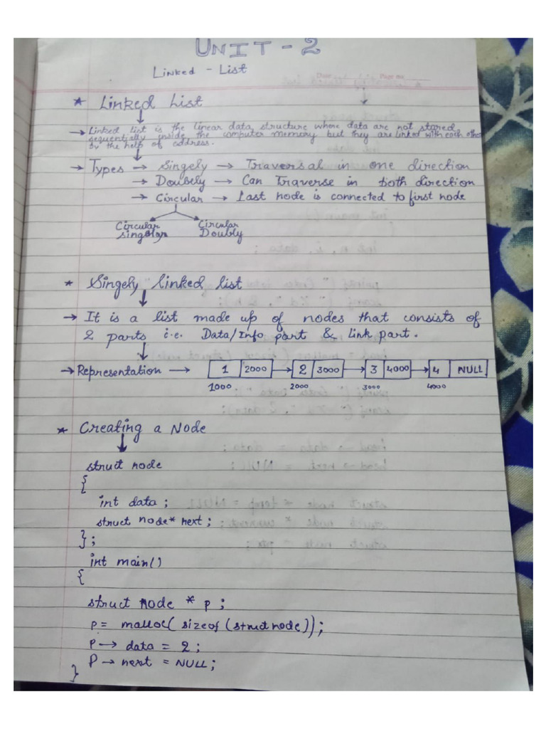 UNIT_2_LINKED_LIST_ | PDF UNIT_2_LINKED_LIST_ | PDF