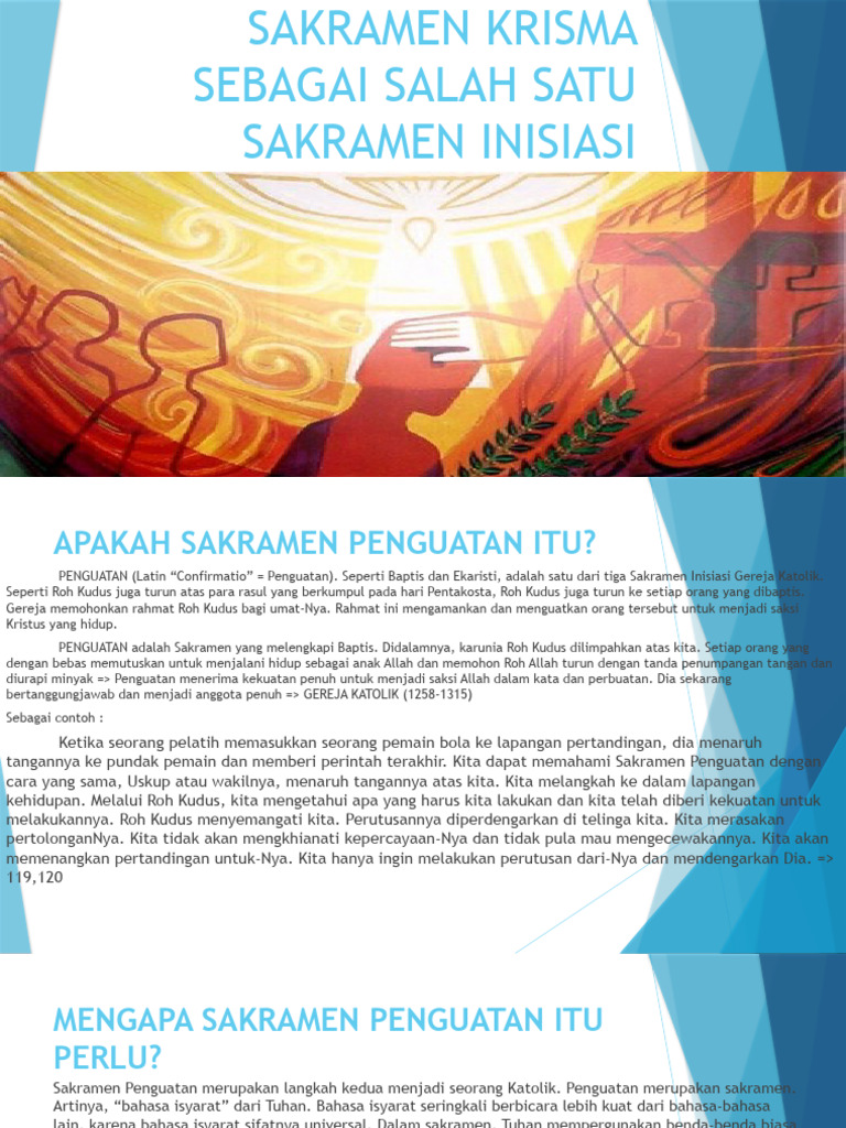 Sakramen Krisma Sebagai Salah Satu Sakramen Inisiasi | PDF