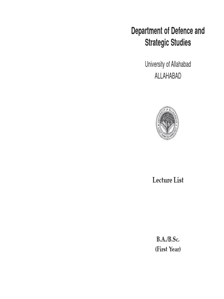 Defence Studies Syllabus Overview | PDF | Arms Control | Peace