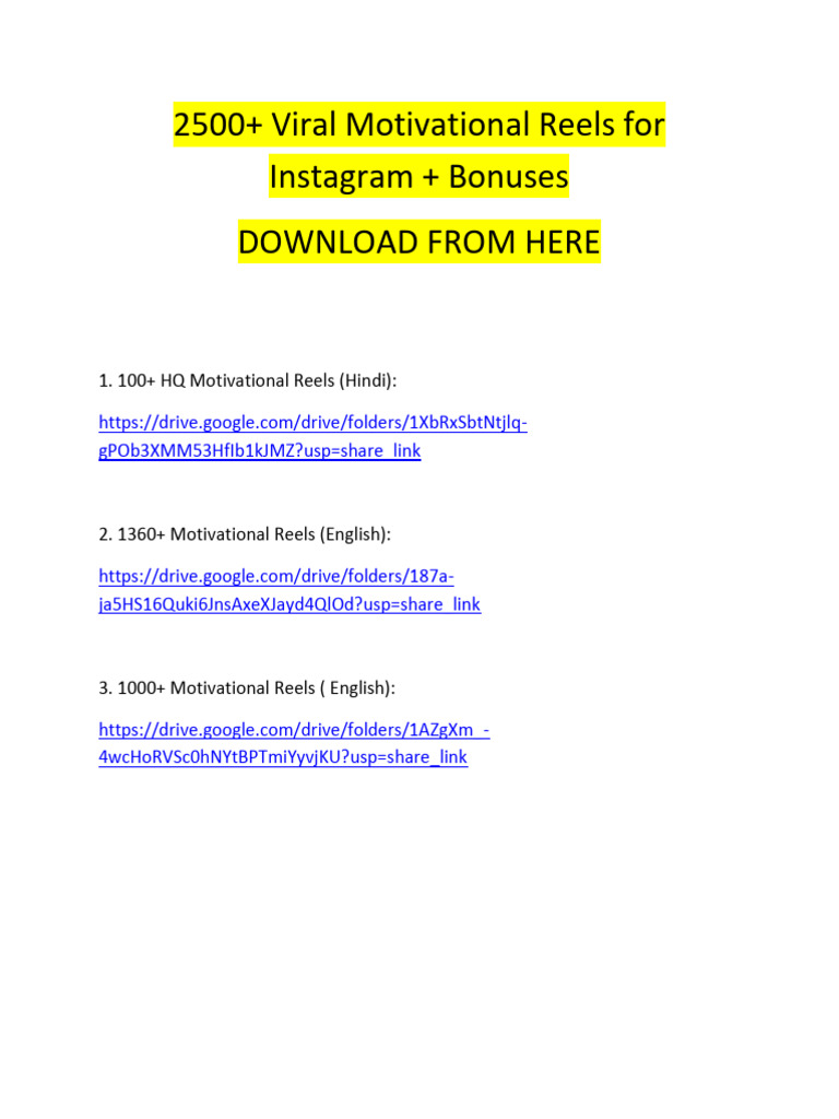4000+ Reels | PDF