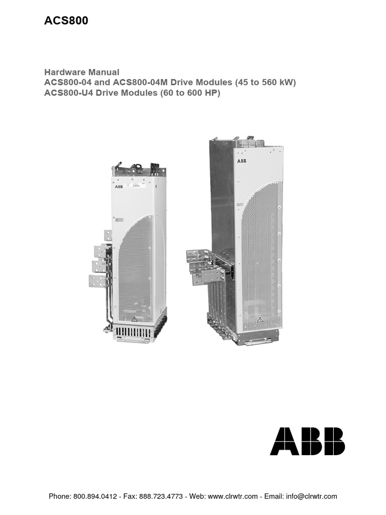 ABB ACS800 U4 Manual | PDF | Electric Motor | Switch