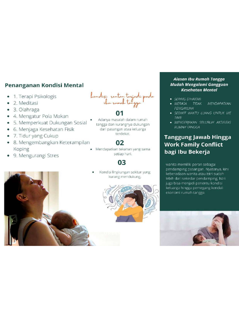Leaflet Kesehatan Mental Ibu | PDF