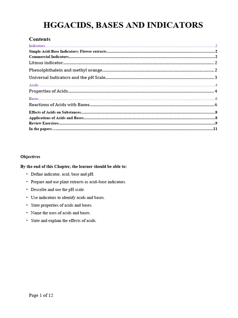 Understanding Acid-Base Indicators | PDF | Acid | Ph