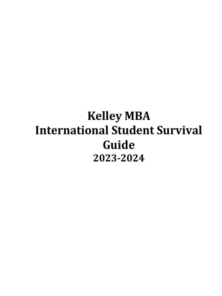 KELLEY 2023-24-International-Student-Survival-Guide | PDF | Identity Document | Travel Visa
