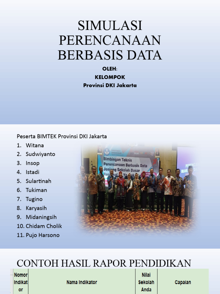 Simulasi Perencanaan Berbasis Data KLP Dki | PDF