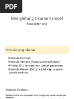 Perhitungan Sampel Cochran Lemeshow | PDF