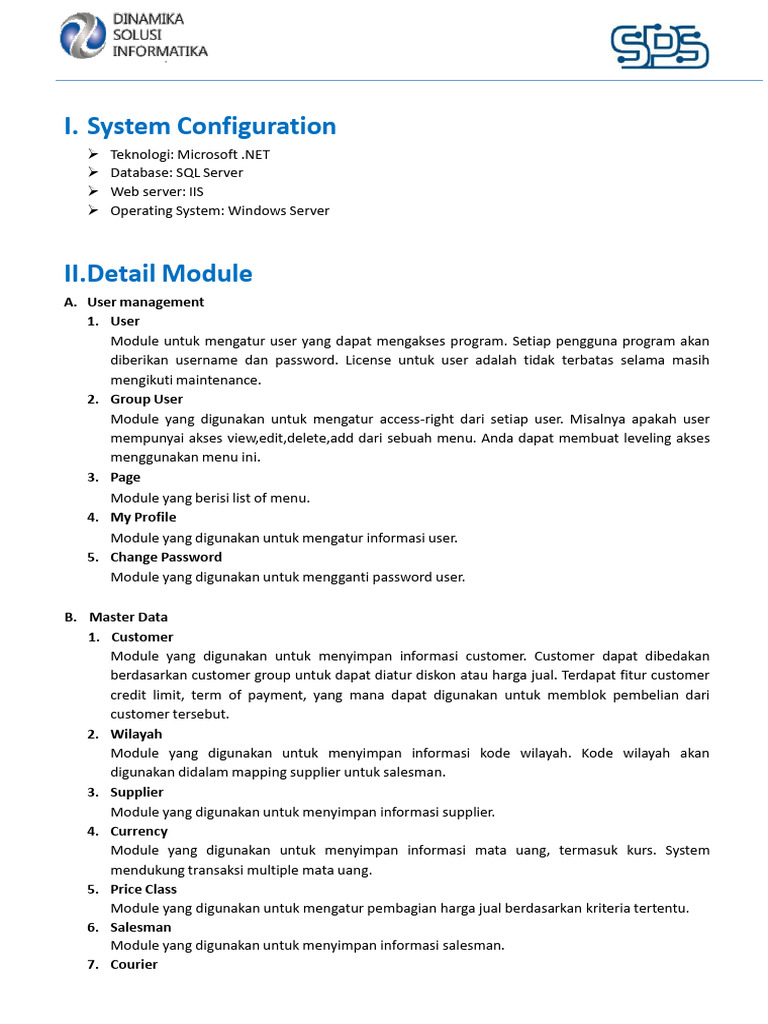 Overview SPS Product - DSI - Share | PDF