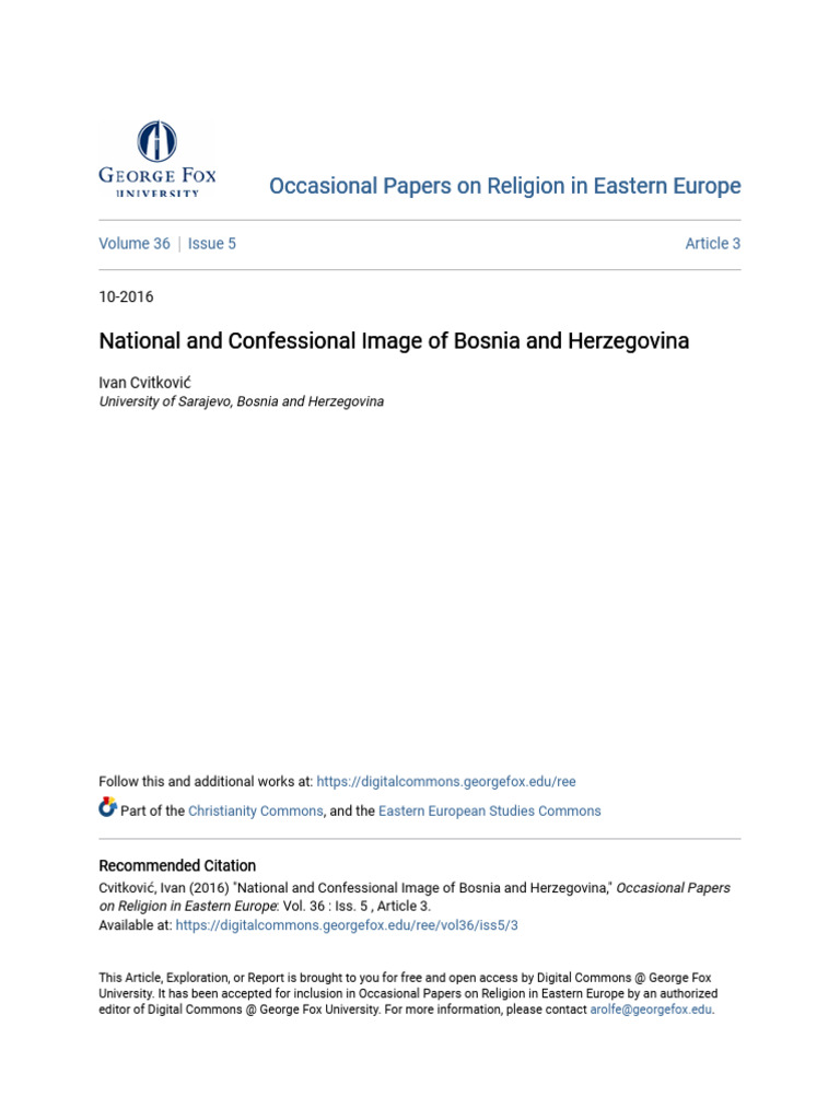 Bosnia's National-Confessional Identity | PDF | Bosnia And Herzegovina