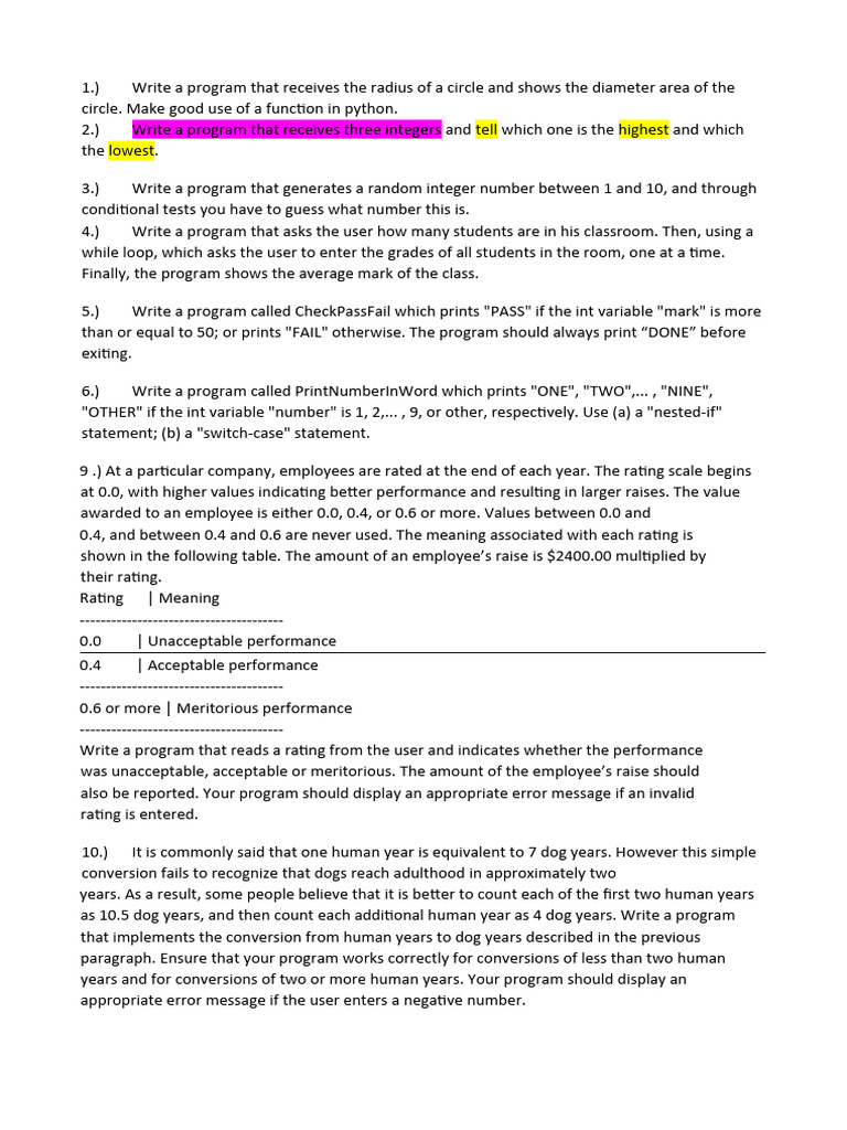 Practice_Questions | PDF | Computing | Computer Programming