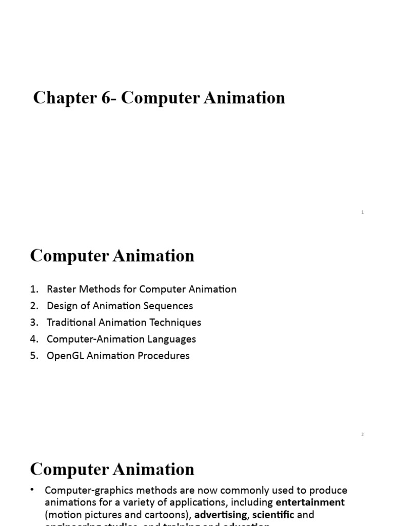 Ch5 Computer Animation Pdf Computer Animation 2 D Computer Graphics
