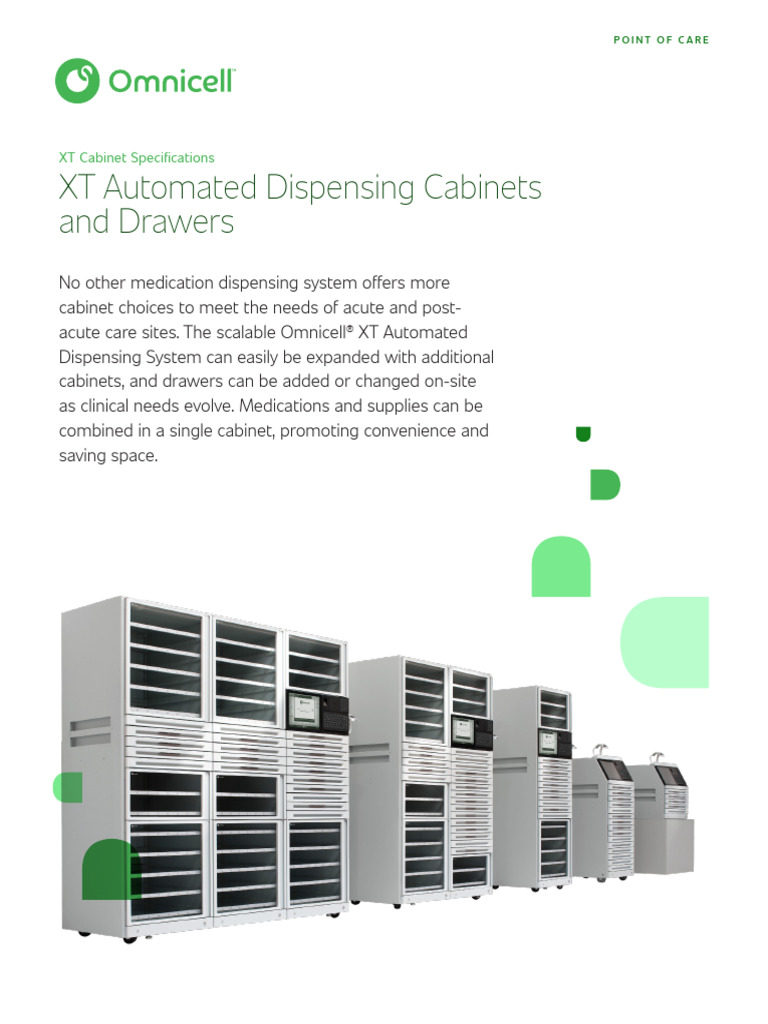 XT Cabinet and Drawer Specifications EN | PDF